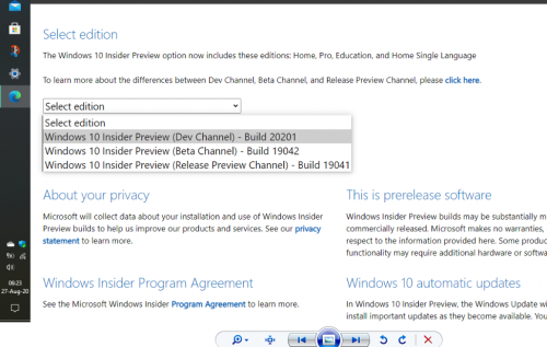 Windows 10 Insider Preview Version 20201 im Dev Channel